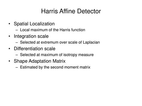 Ppt Scale And Affine Invariant Interest Point Detectors Powerpoint Presentation Id 692164