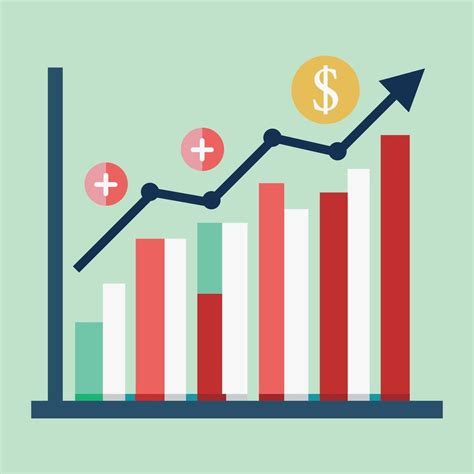 A Graph Chart With A Dollar Sign And A Dollar Sign 51291338 Vector Art