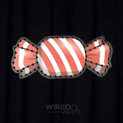 Red Striped Square Candy Wired