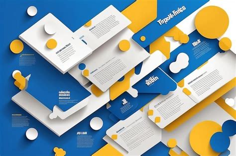 Social Media Tutorial Tip Trick Quick Tips Layout Template With Geometric Background Design In