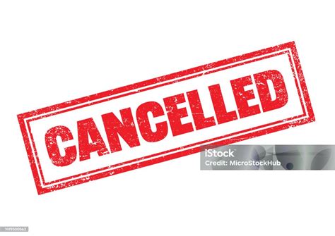 Red Cancelled Stamp Stock Illustration Download Image Now Cancelled