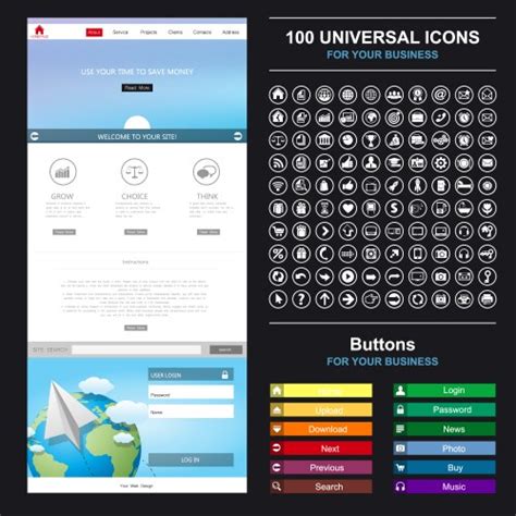 Ui Ux Gui Mobile Screens App Design Royalty Free Vector