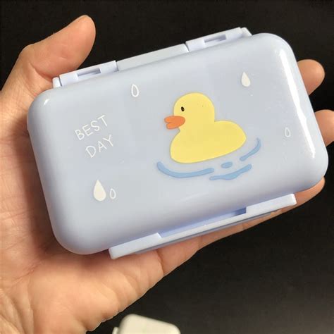 Cute Pill Box Cute Pill Organizer Double Deck Pill Box Pill Organizer Dinosaur Pill Case