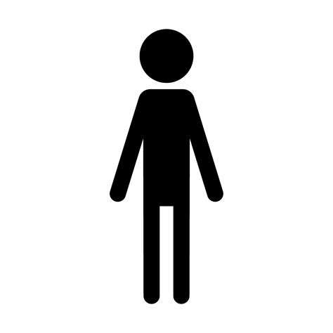 Standing Person Silhouette Icon Stand Up Vector 26729581 Vector Art