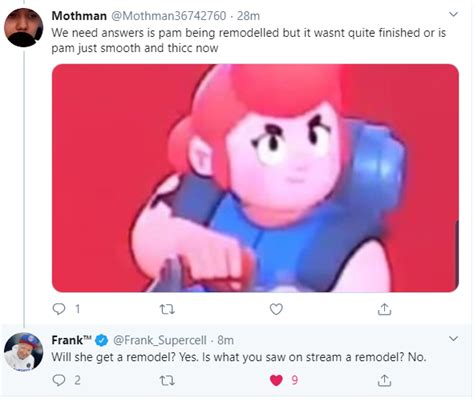 Guys That Pam You Saw On Stream Isnt A Remodel Rbrawlstars