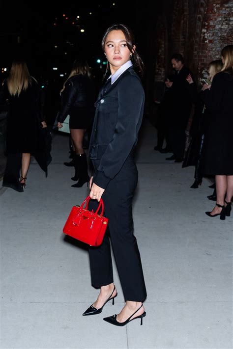 Lily Chee Arrives At Prada Makeup And Skincare Launch Party At Skylight