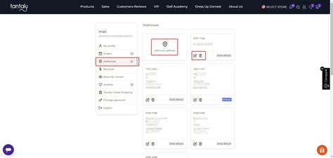 How Do I Add My Address Tantaly Help Center