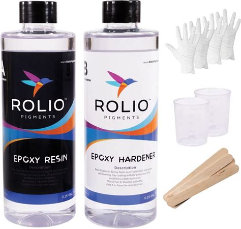Rolio Epoxy Resin And Hardener 32 Oz Kit Crystal Clear