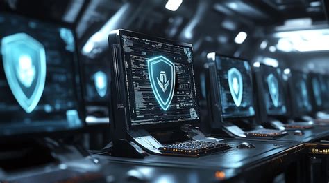 A Computer Screen With A Shield That Says Quot Shield Quot On It