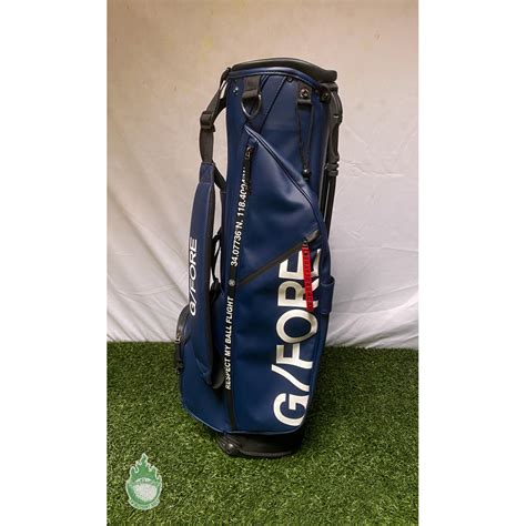 G Fore Golf Stand Bag Blue 2 Way 5 Pocket Respect My Ball Flight