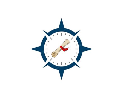 Premium Vector Modern Compass With Map Scroll Inside