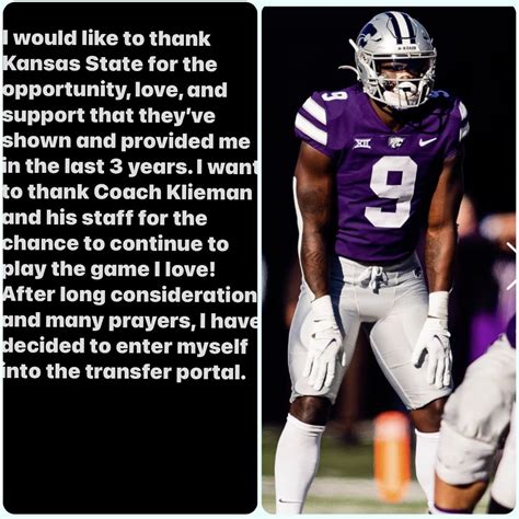 Kansas State Rb Jacardia Wright Has Entered The Transfer Portal R Cfb