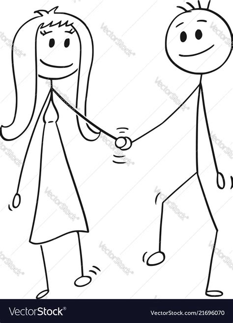 Cartoon Of Heterosexual Couple Man And Woman Vector Image