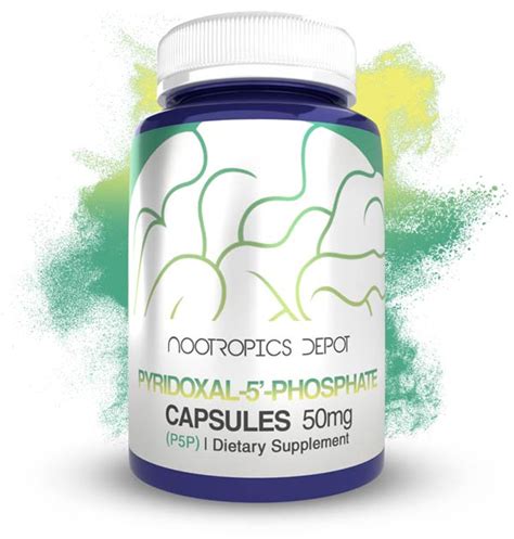 Pyridoxal 5 Phosphate Capsules P5p 50mg Active Form Of Vitamin B6 Nootropics Depot