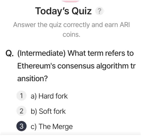 Intermediate What Term Refers To Ethereums Consensus Algorithm Transition