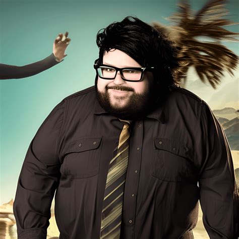 Chubby Emo Man With Thickrimmed Glasses And Black Beard · Creative Fabrica