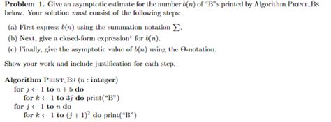 Solved Problem Give An Asymptotic Estimate For The Number Chegg