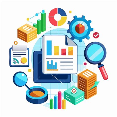 Data Analysis And Visualization Premium Ai Generated Vector