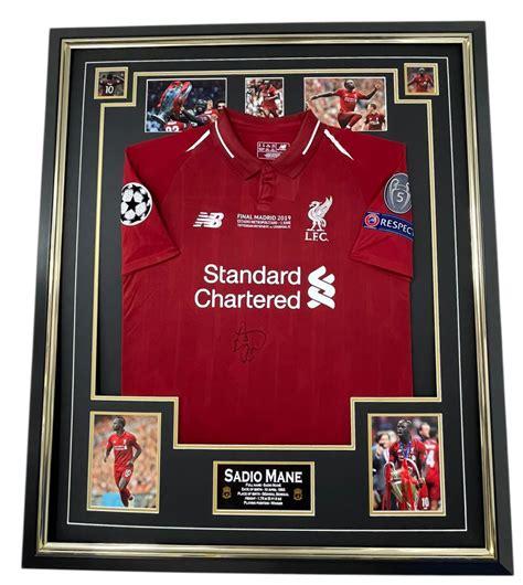 Framed Sadio Mane Liverpool 2019 Signed Shirt Signed Memorabila Shop