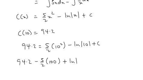 Solvedbusiness And Economics 45 52 Cost Find The Cost Function For