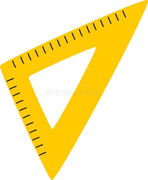 Triangle Ruler School Supplies Stock Vector Illustration Of Object
