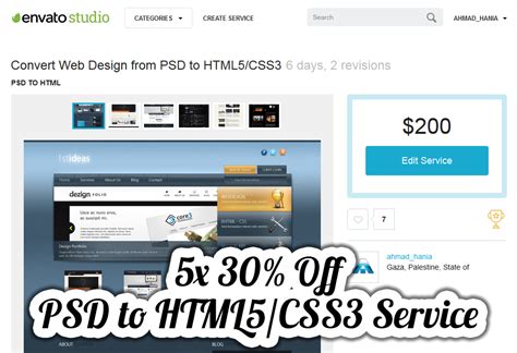 winners announced 5x 30 off psd to html5 css3 service from ahmad