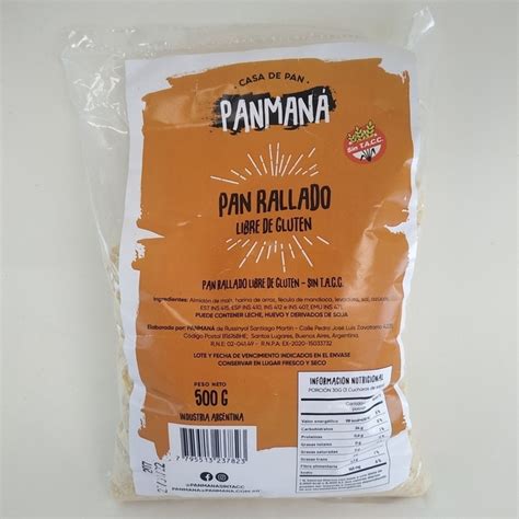 Panmana Pan Rallado Sin Gluten 500gr Tienda Nova