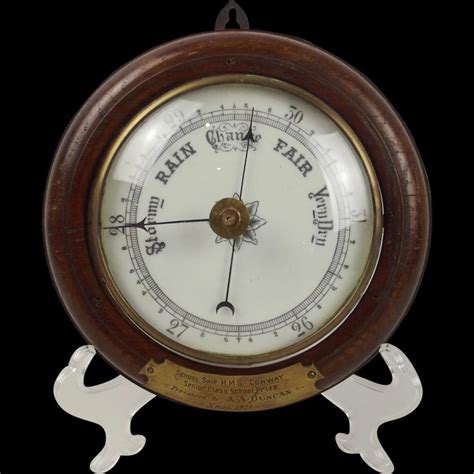 Hms Conway School Ship Barometer School Prize C1921 Sally Antiques