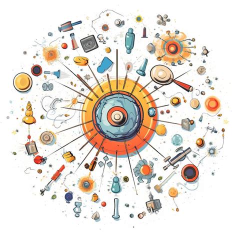 Premium Vector Cartoon Vector Particle Physics On White Background