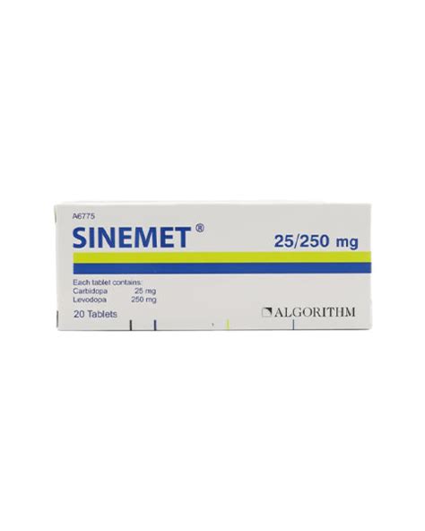 Sinemet Tablet 25250 Mg 20 Tab Kulud Pharmacy