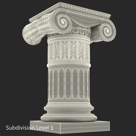 3ds Max Ionic Order Column Pedestal