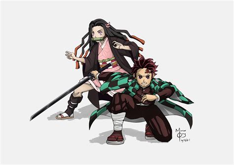 Fan Art Demon Slayer Tanjiro And Nezuko On Behance