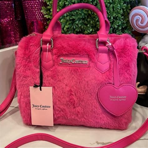 Juicy Couture Bags Nwt Juicy Couture Pink Fluffy Bag Poshmark