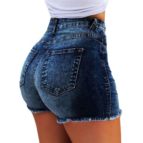 High Waist Denim Shorts Pantalon Corto Mujer Pantalones Cortos De