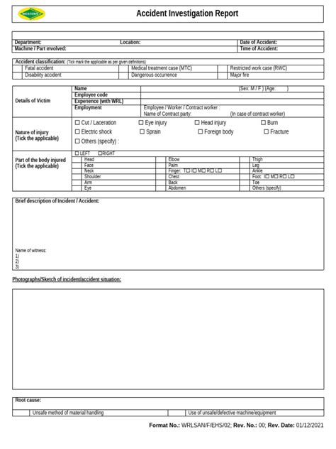 Wrlsan F Ehs 02 Accident Investigation Report Pdf