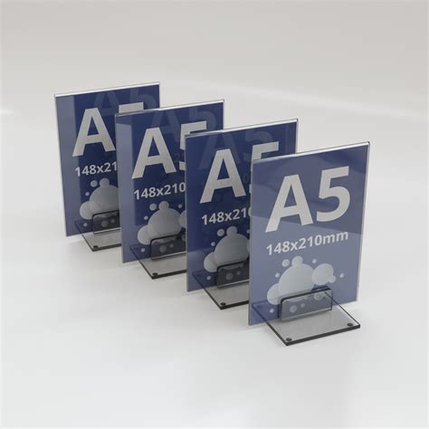 Suport meniu tip T format A x mm expunere landscape și portrait buc set JJ Displays