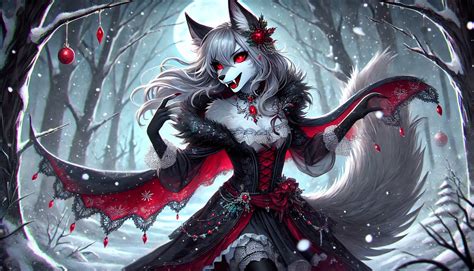 Female Anthro Wolf In Gothic Vampire Style Portra By Griphon46 On