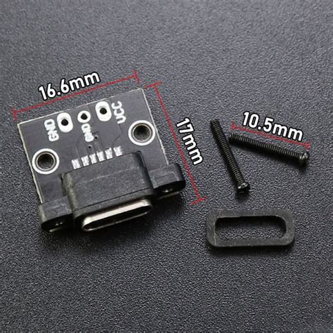 B Carte Pcb De Test Usb 3 1 Femelle Type C 12p Avec Adaptateur À Vis