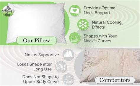 Organic Queen Size Buckwheat Pillow For Sleeping 20x30 W Natural