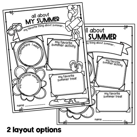 Back To School Activity All About My Summer Etsy