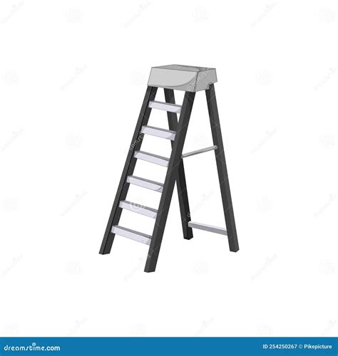 Safety Step Ladder Safety Game Pixel Art Vector Illustration