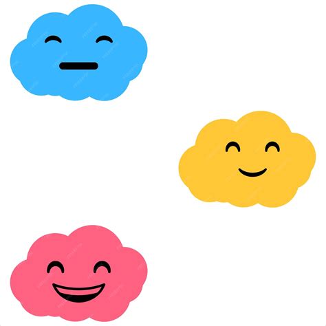Premium Vector Smiling Face Cloud