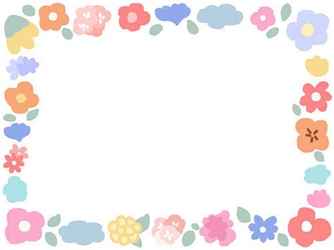 유토이미지 파스텔 컬러 꽃프레임