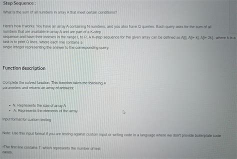 Solved Step Sequence What Is The Sum Of All Numbers In Chegg
