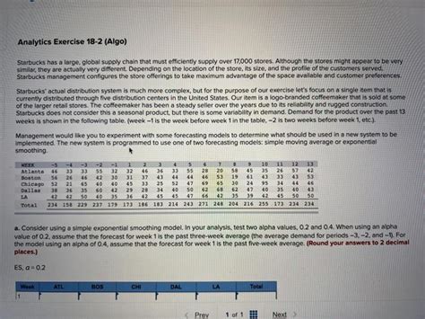Solved A Consider Using A Simple Exponential Smoothing