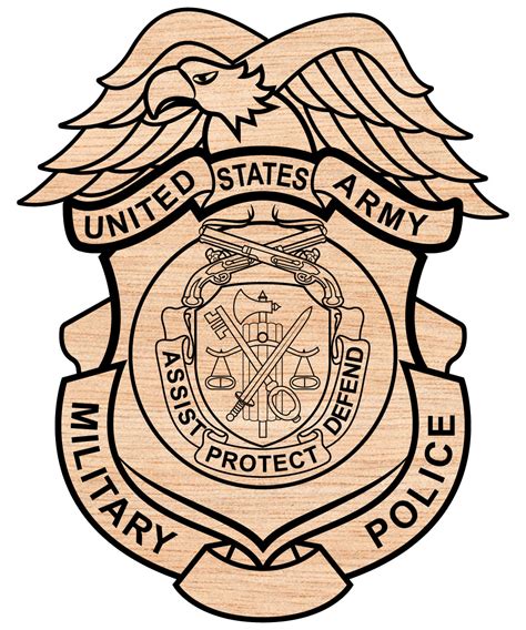 United States Army Military Police Badge Vector Art Ai Svg Dxf Png