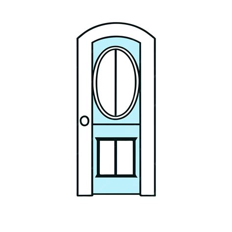 Premium Vector House Front Door Cartoon Vector Illustration Home