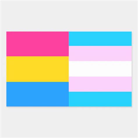 Pansexual Trans Pride Flags Sticker Zazzle