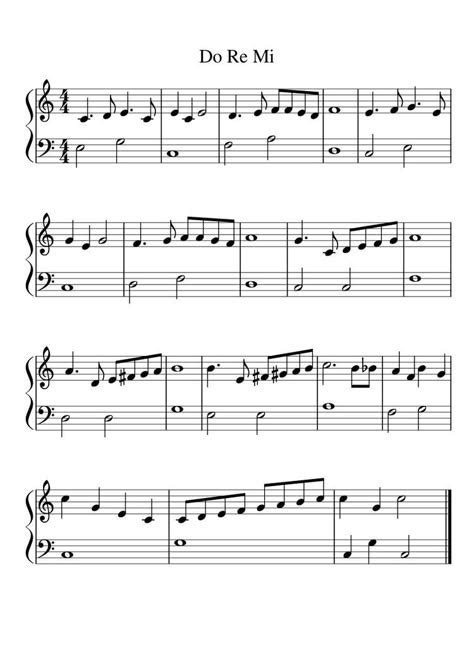 Do Re Mi Piano Sheet Music