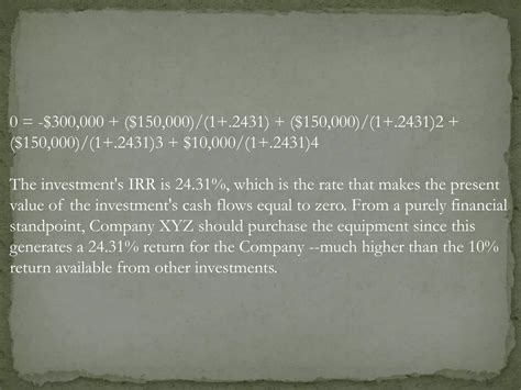Irr Internal Rate Of Return Ppt